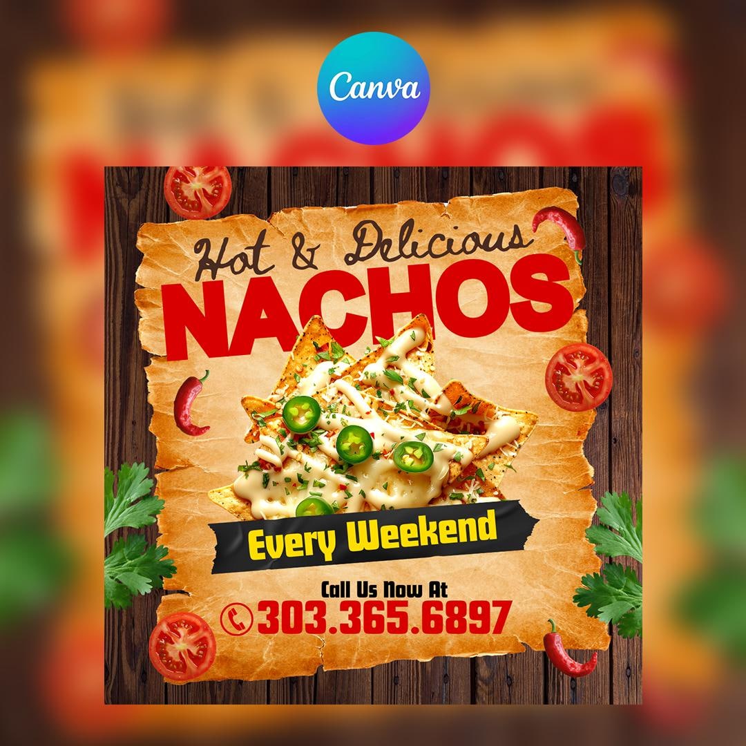 Mexican Food Flyer, Nacho Promotion, Nachos Event Flyer, Party ...