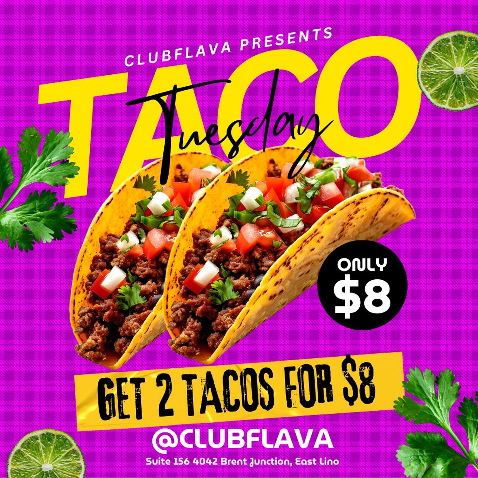 Editable Taco Flyer Template for Canva, Taco Flyer, Restaurant Flyer ...