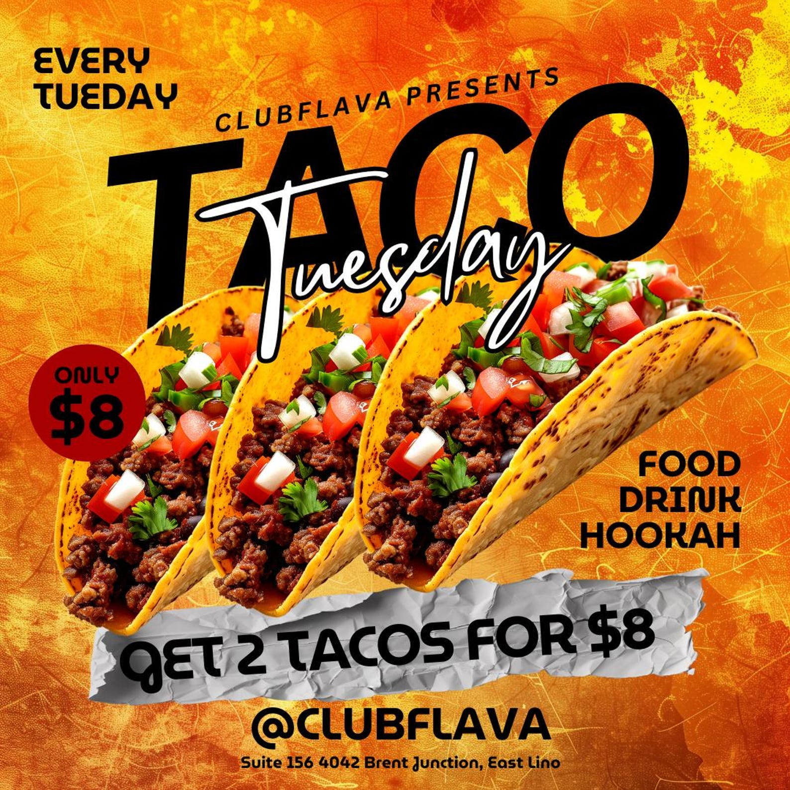 Editable Taco Flyer Template for Canva, Taco Flyer, Restaurant Flyer ...