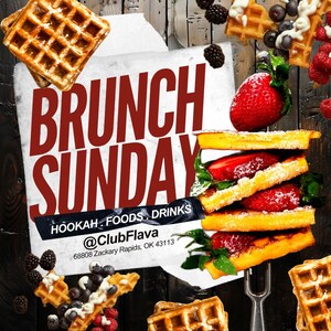 Editable Brunch Sunday Flyer, Sunday Brunch Flyer, Restaurant Flyer ...