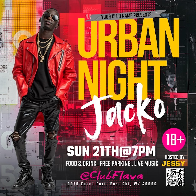 Editable Club Flyer Template for Canva, DIY Event Flyer, Party Flyer ...