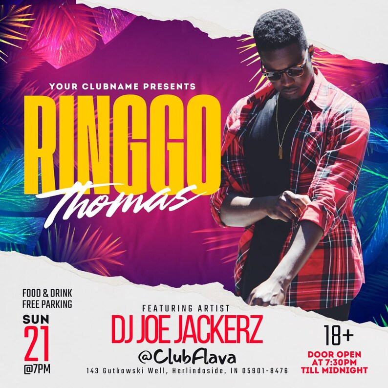 Editable Club Flyer Template for Canva, DIY Event Flyer, Party Flyer ...