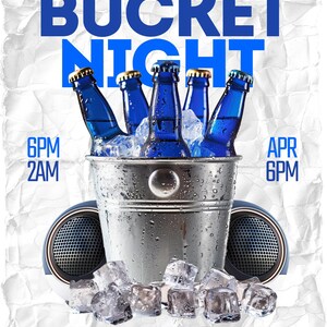 Editable Beer Bucket Flyer, DIY Event Flyer, Party Flyer, Beer Bucket ...