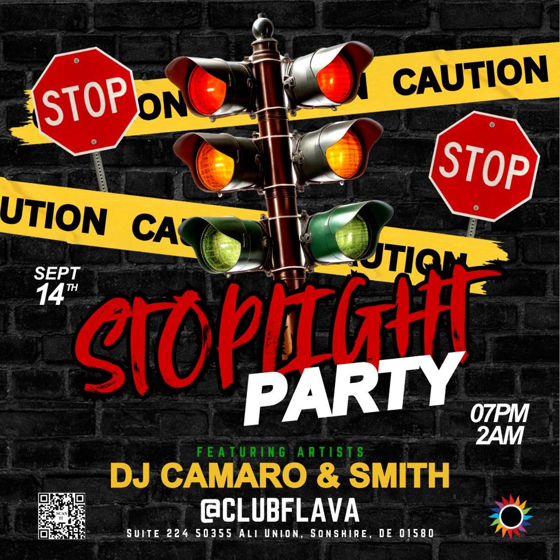 Editable Stop Light Party Flyer: DIY Nightclub Event Invite (digital ...