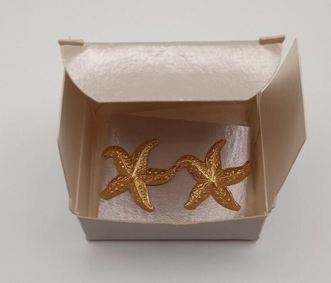 Avon Starfish Pierced Earrings With Surgical Steel Posts 1987 Unsigned ...