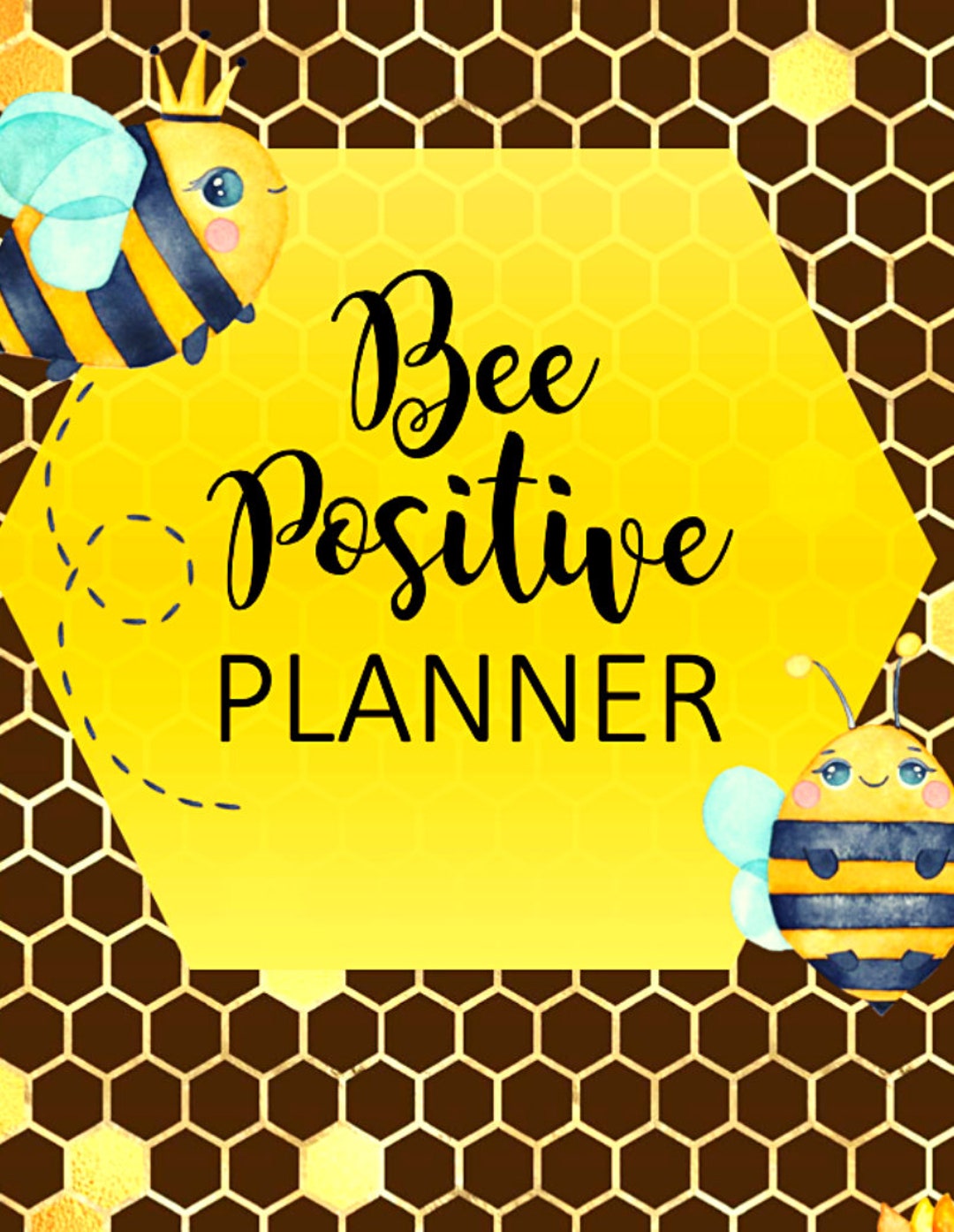 Bee Positive Undated Monthly Planner in 8.5x11 and 8x10 - Etsy