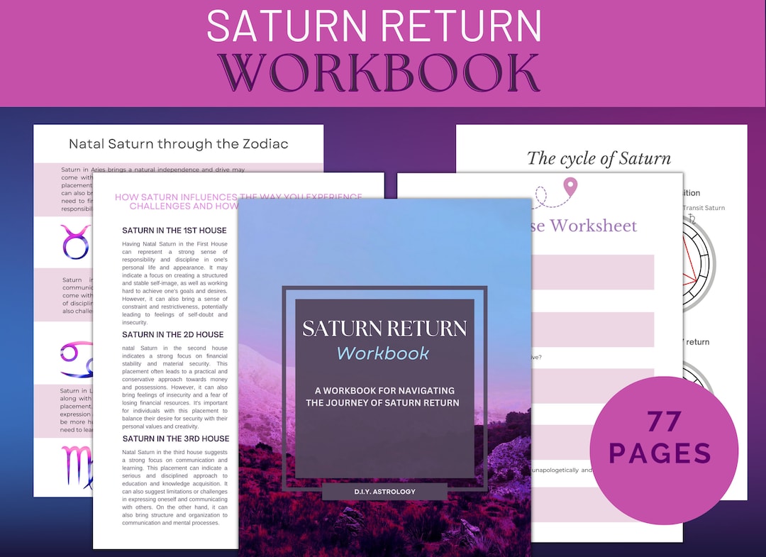Saturn Return Workbook and Guide Ebook, Saturn Return Astrology Report ...