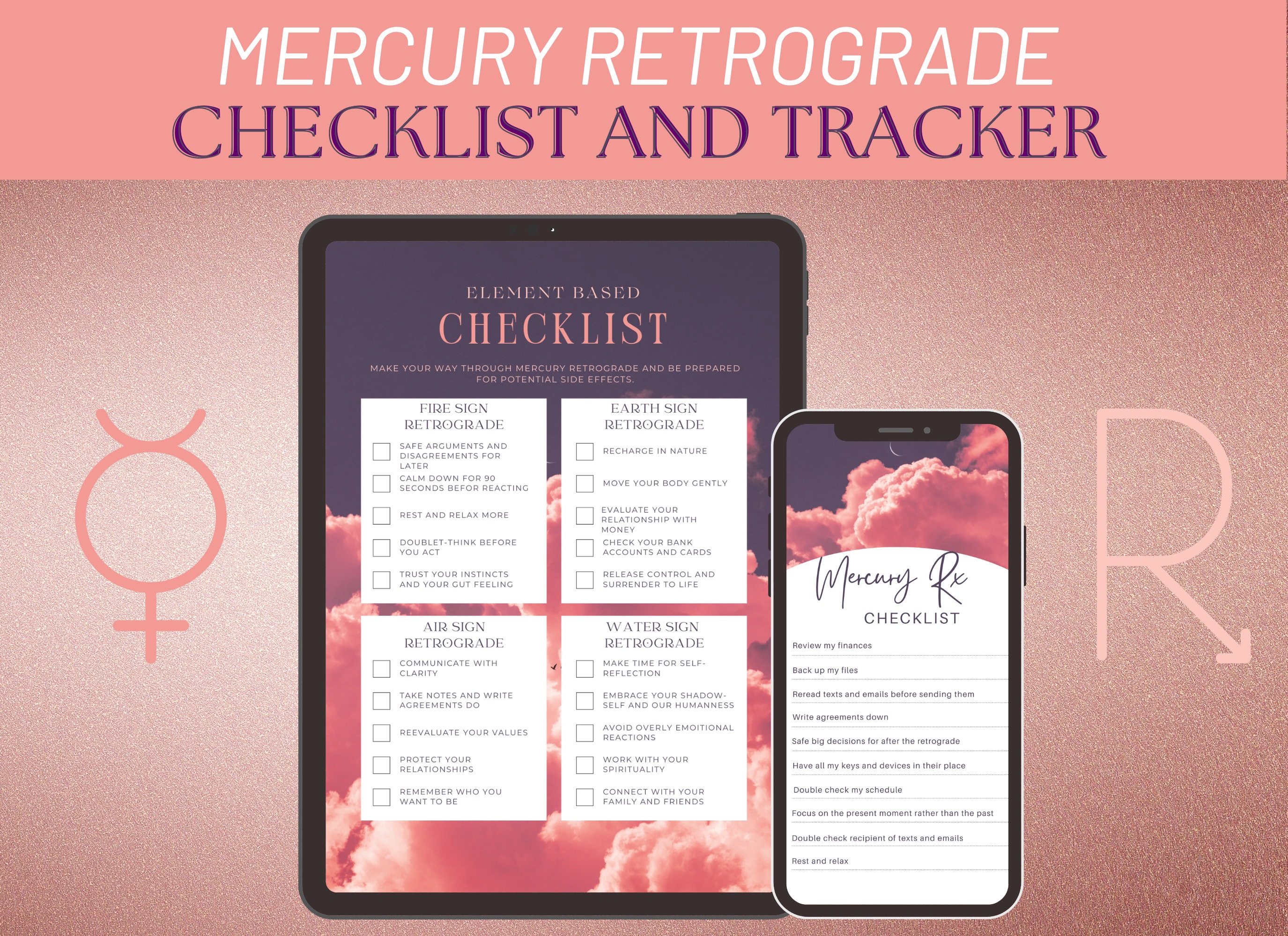 Mercury Retrograde Checklist Mercury RX Planner Astrology Life ...
