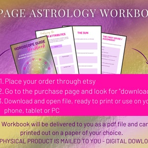 Astrology Chart Interpretation Workbook | 40 Page Advanced Workbook to ...