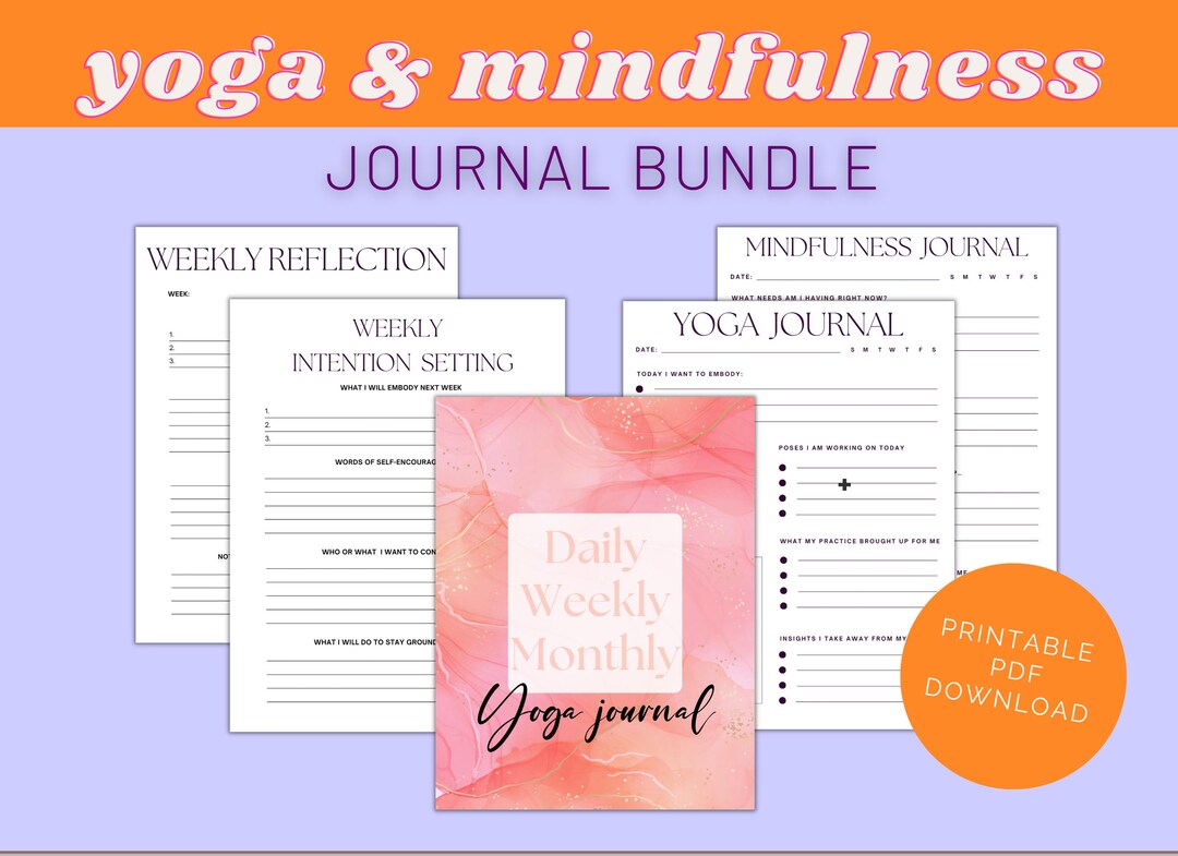 Yoga Journal - Printable Yoga Planner and Diary - Daily, Weekly and ...