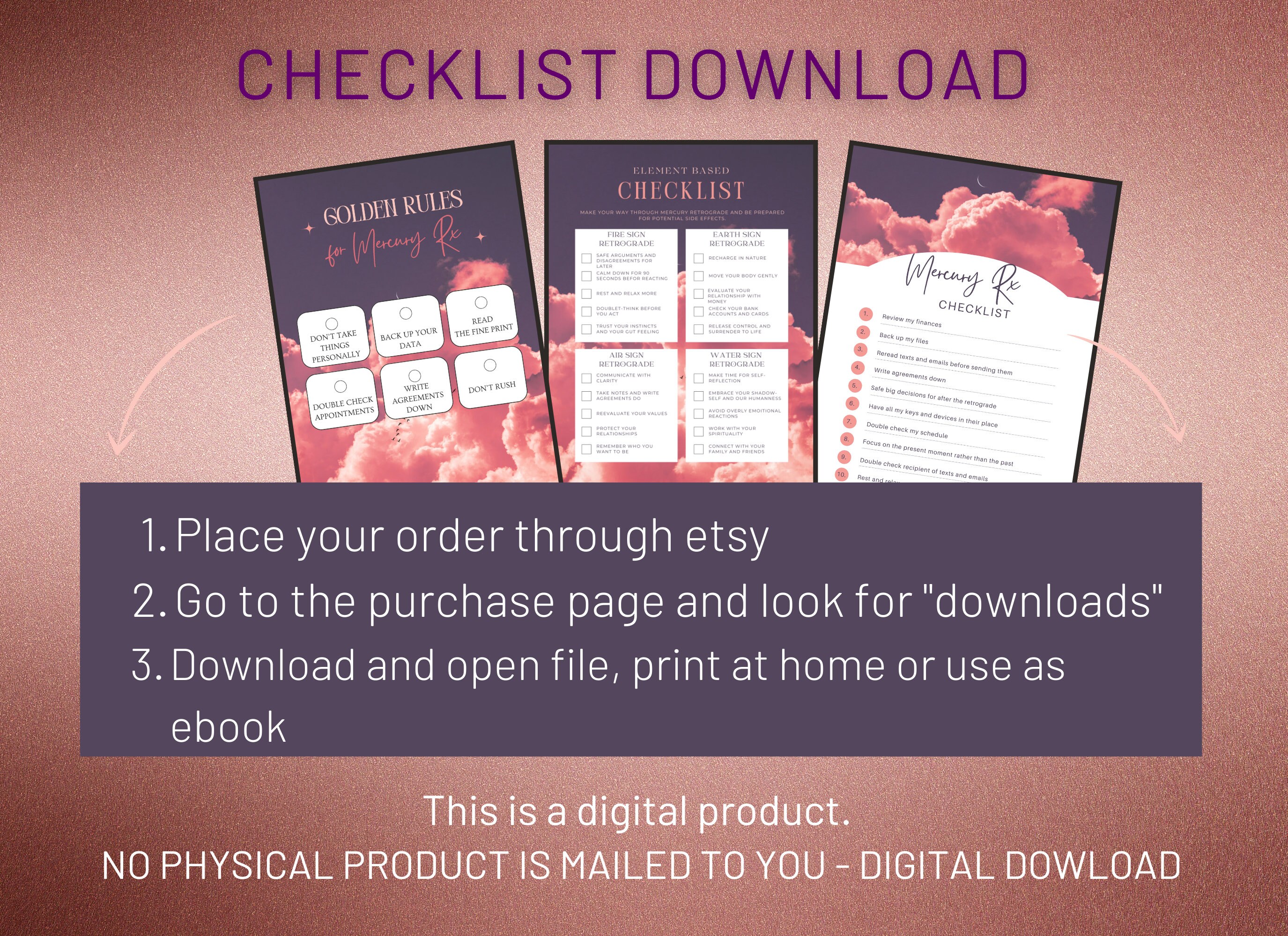 Mercury Retrograde Checklist Mercury RX Planner Astrology Life ...