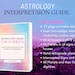Astrology Interpretation Guide & Workbook Bundle Horoscope Ebook ...
