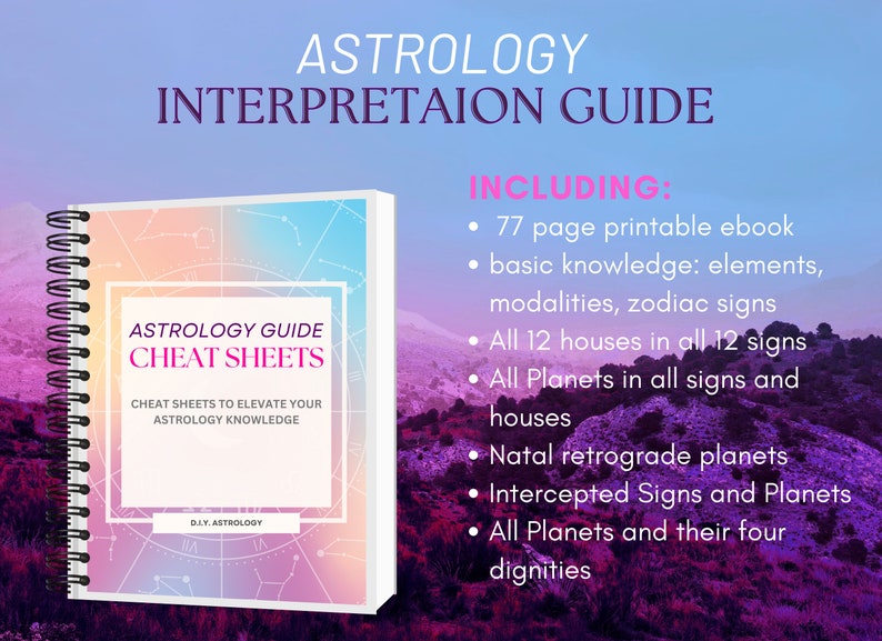 Astrology Interpretation Guide & Workbook Bundle | Horoscope Ebook ...