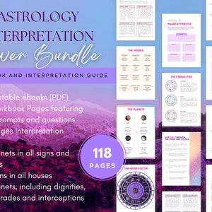 Astrology Interpretation Guide & Workbook Bundle | Horoscope Ebook ...