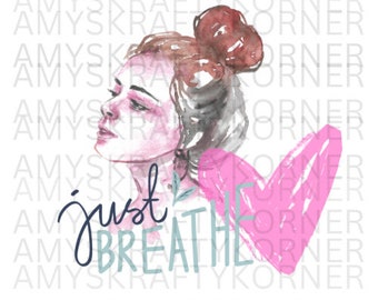 Just Breathe Adult Coloring Page - Etsy