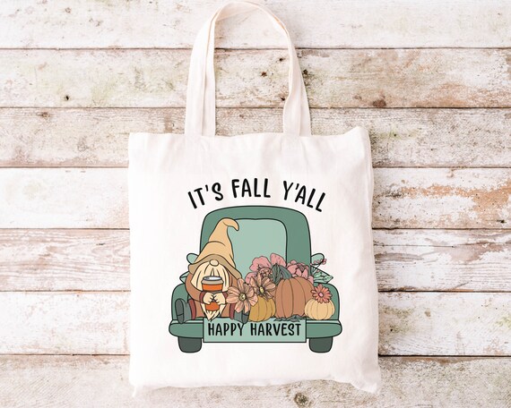 Funny Dwarf Fall Tote Bag it's Fall Y'all - Etsy