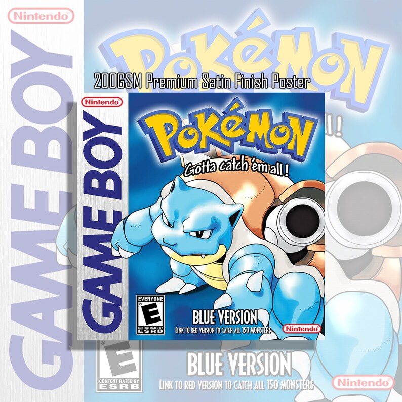 Pokémon Gameboy Cover Poster Print - Etsy