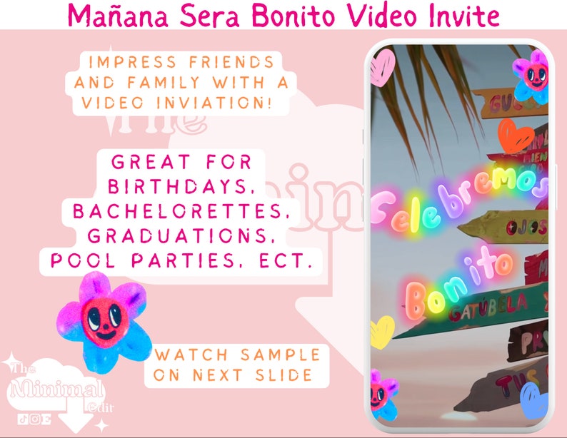 Manana Sera Bonito Karol G Video Invite - Etsy