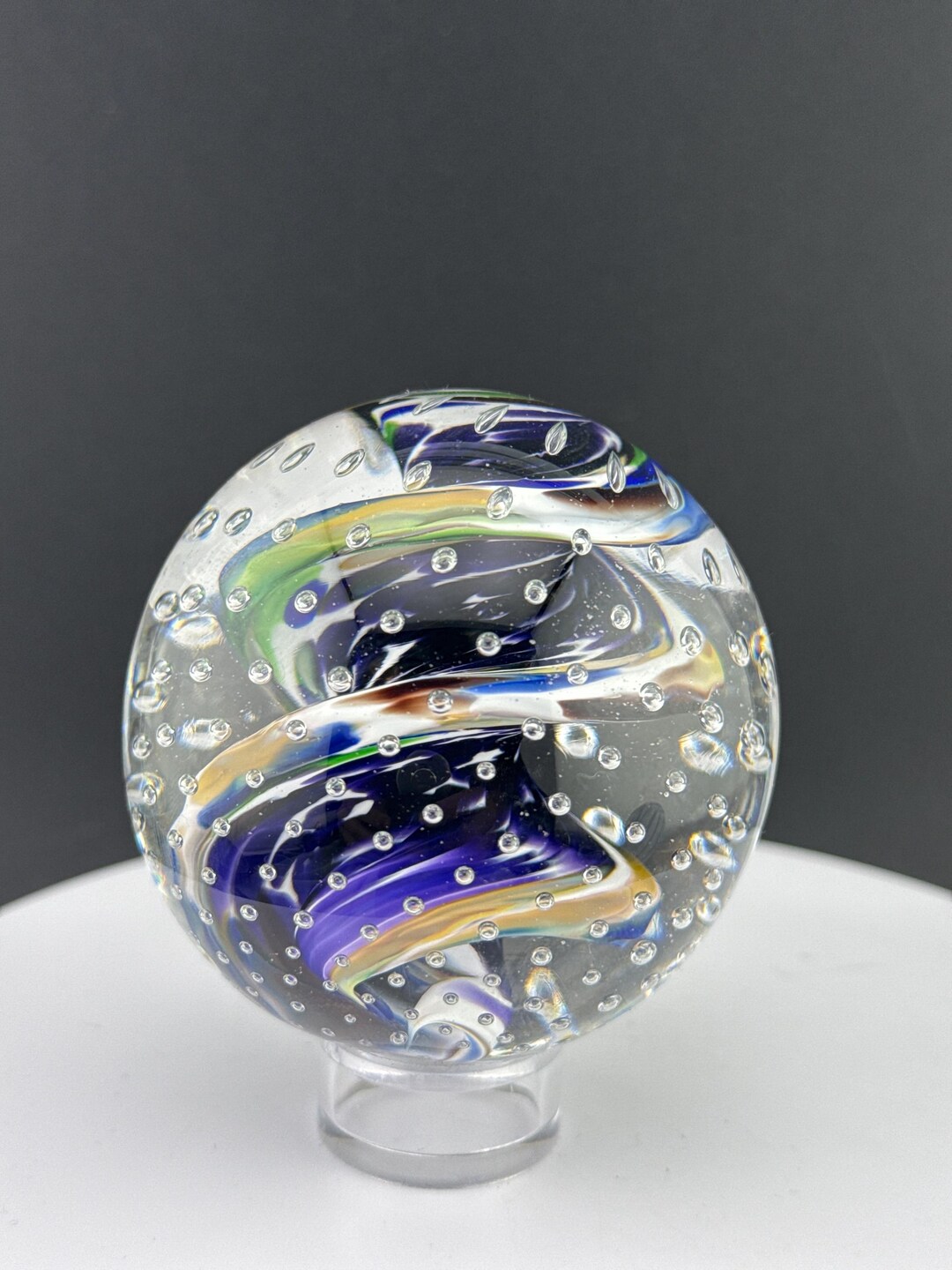 Marble Collectible Art Glass Sphere Native American Glass Unique Gift ...