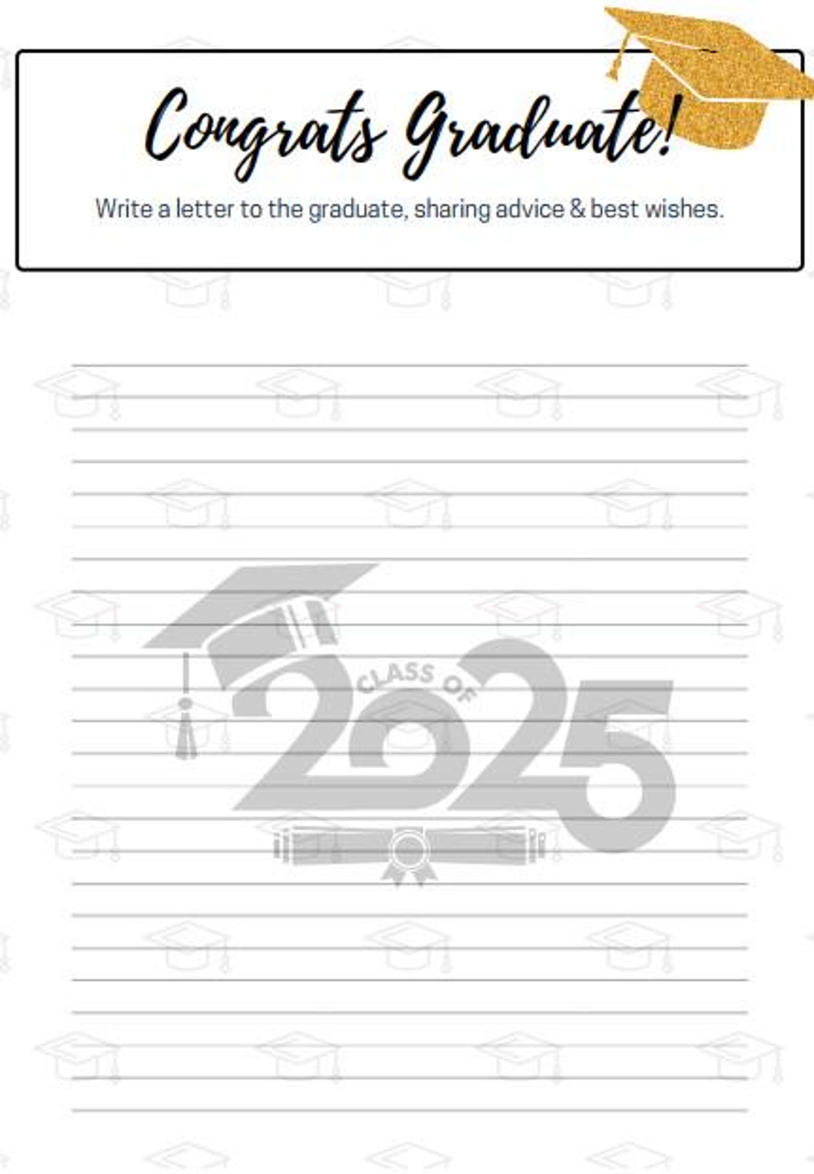 2025 Graduation - Write a Letter to the Graduate in Your Life Sharing ...