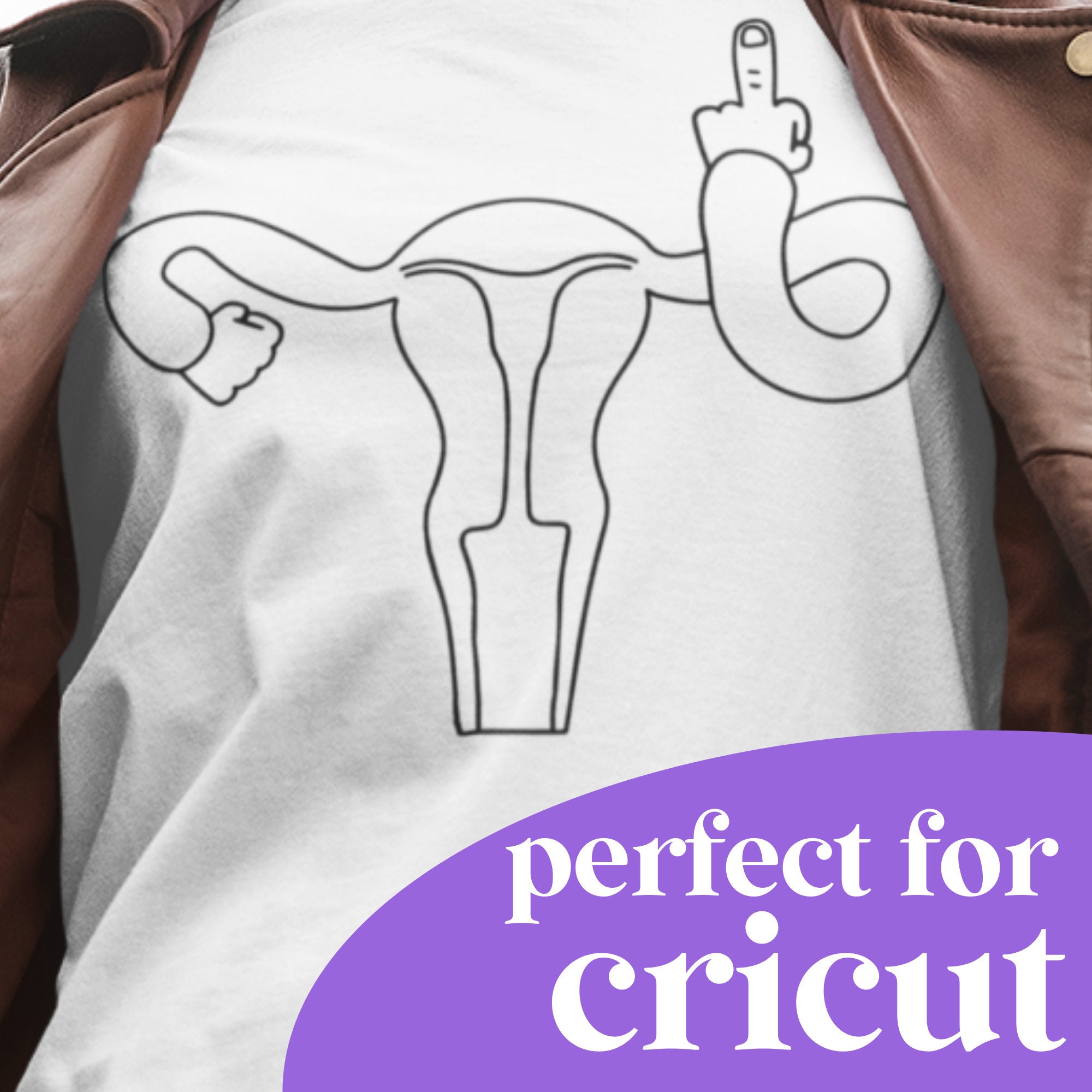 Angry Uterus Middle Finger SVG Cut File for Cricut Silhouette - Etsy ...