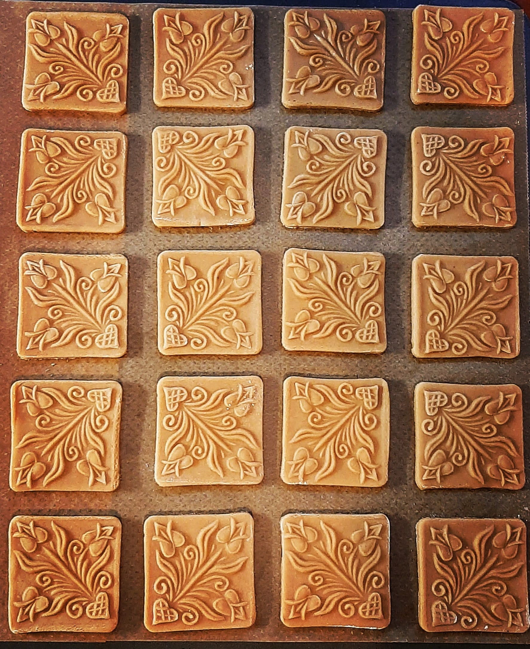 Hand Carved Wooden Cookie Stamp With Cutter. Springerle Mold ...