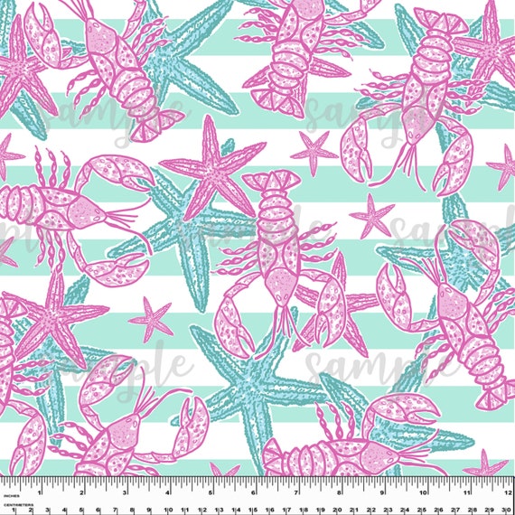 Lobsters. Preppy Theme. Palm Beach. Lilly P Inspired. Printed - Etsy