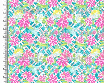 Trellis. Flowers. Preppy Theme. Palm Beach. Lilly P Inspired. - Etsy