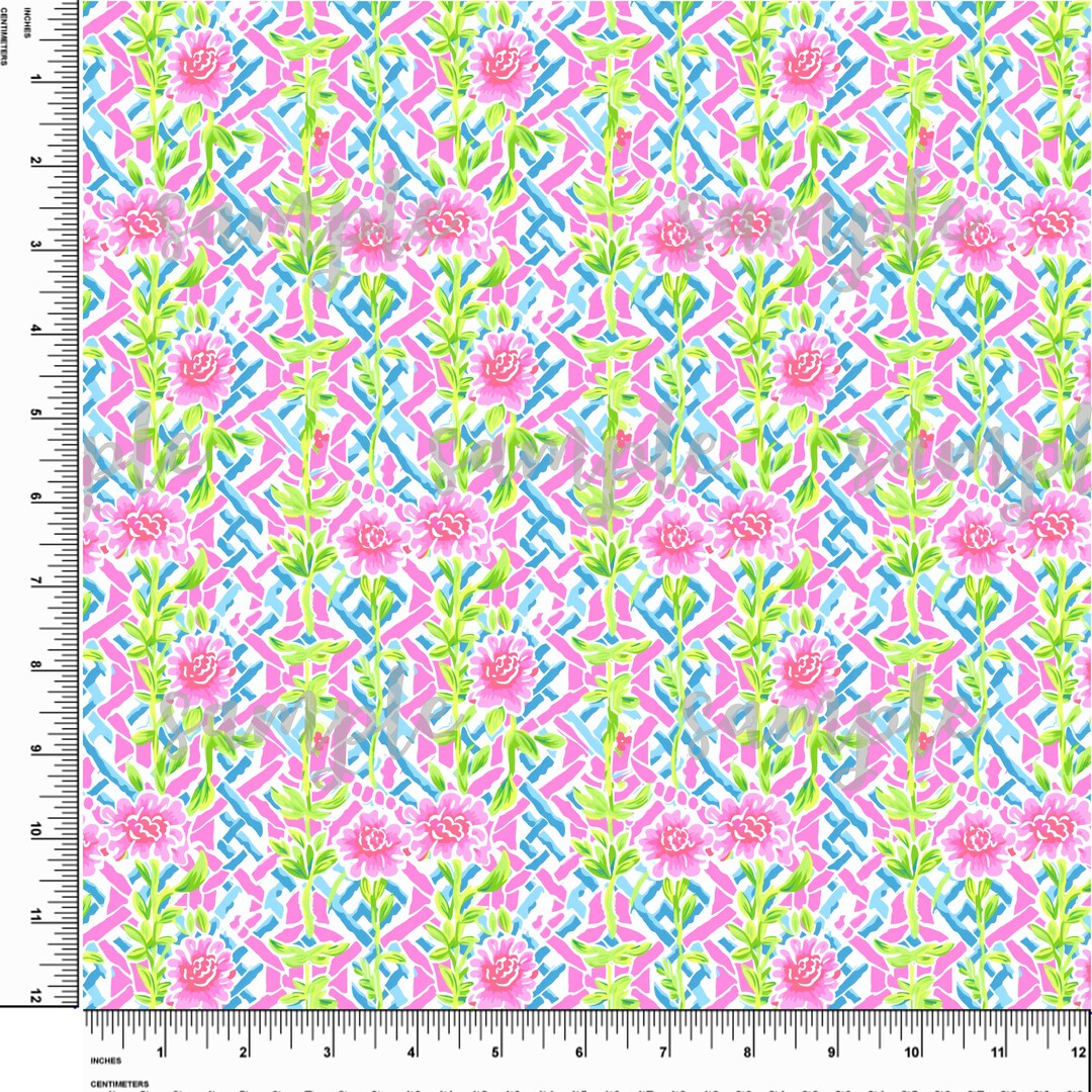Trellis. Flowers. Preppy Theme. Palm Beach. Lilly P Inspired. Printed ...