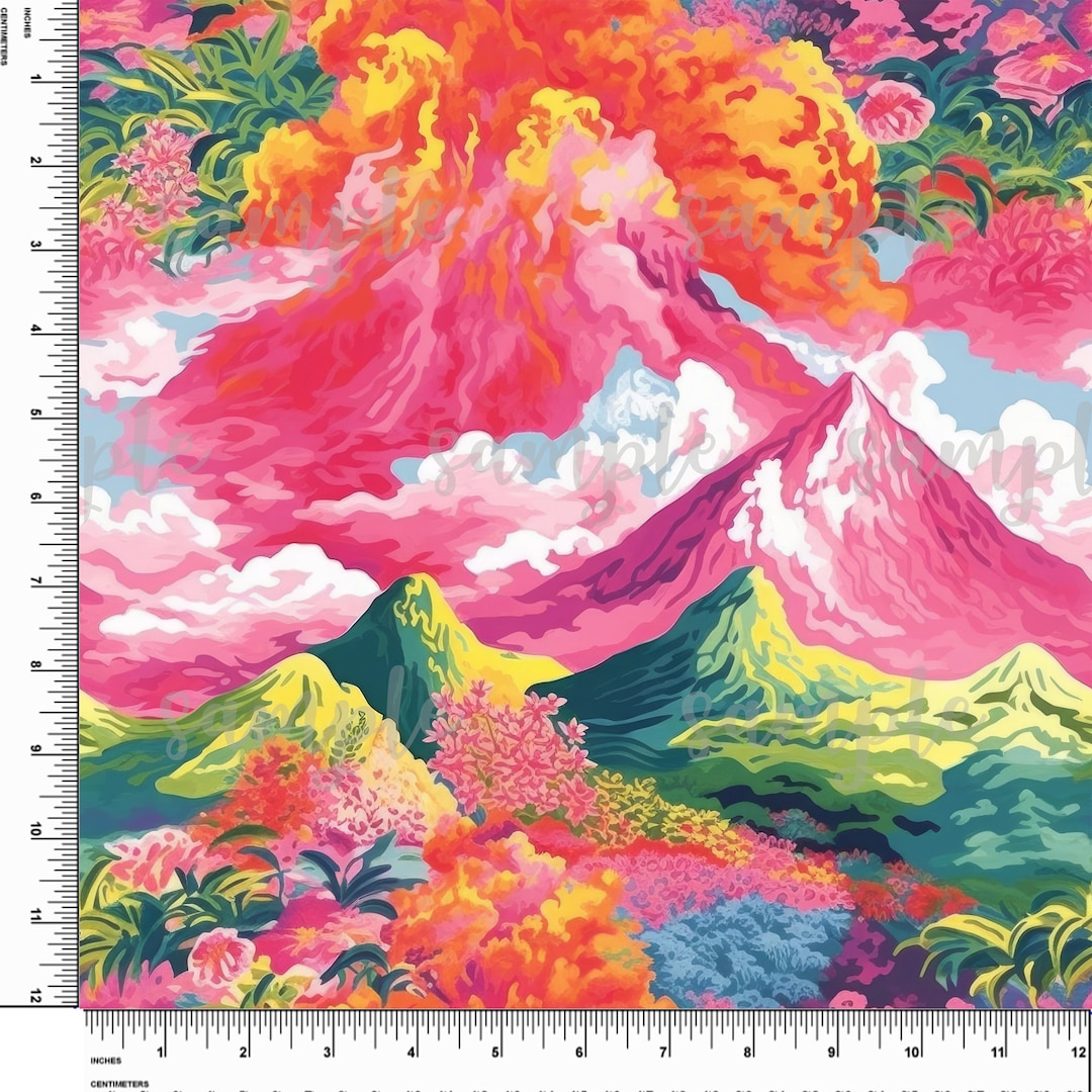 Plants, Flowers, Island. Preppy. Volcano. Lilly P Inspired. Printed ...