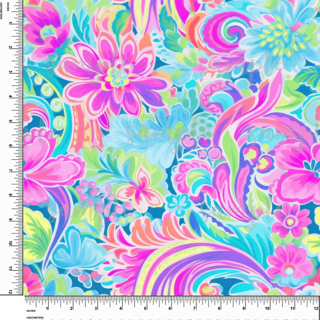 Floral, Flower, Bright. Preppy Theme. Lilly P Inspired. Printed Pattern ...