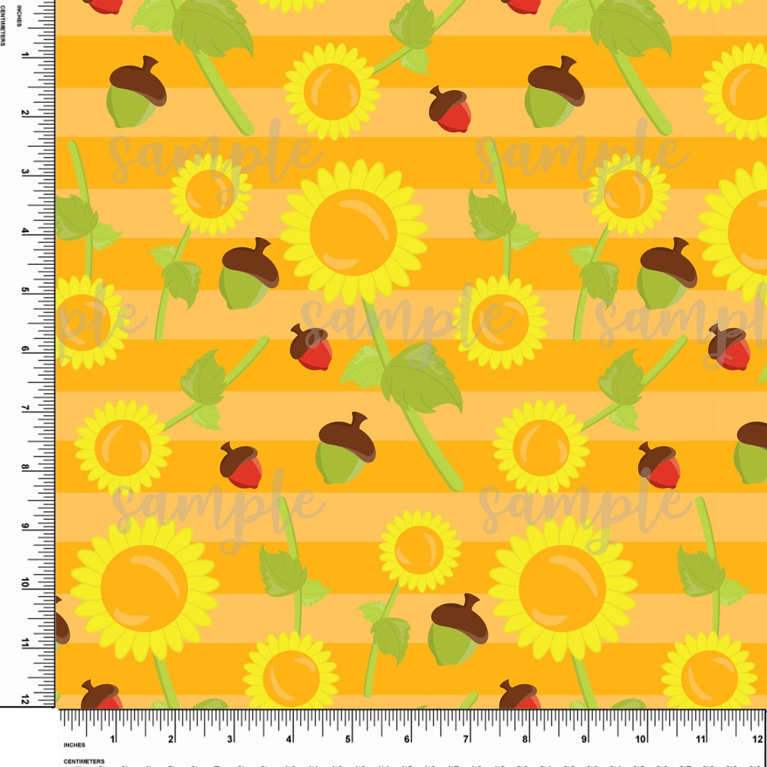 Fall Sunflowers Acorn. Preppy Theme. Lilly P Inspired. - Etsy