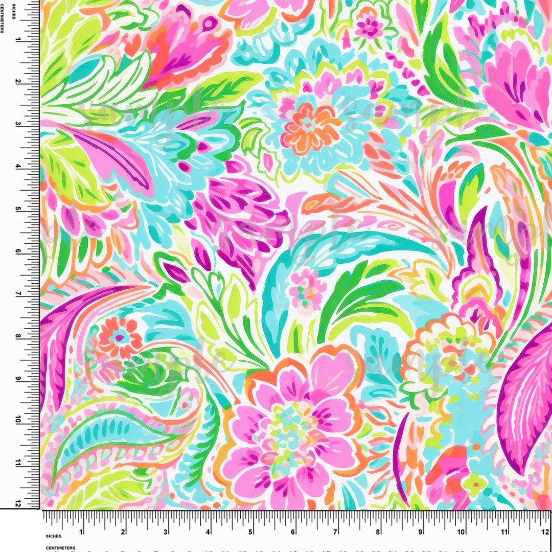 Floral, Flower, Bright. Preppy Theme. Lilly P Inspired. Printed Pattern ...