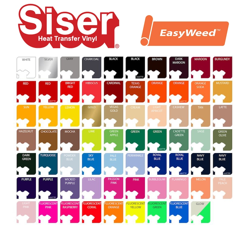 12" Rolls Siser Easyweed HTV Iron-on Heat Transfer Vinyl for Silhouette ...