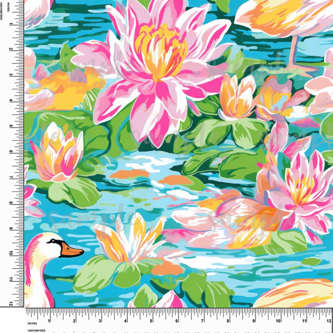 Farm Animals, Flowers, Swan. Preppy Theme. Lilly P Inspired. Printed ...
