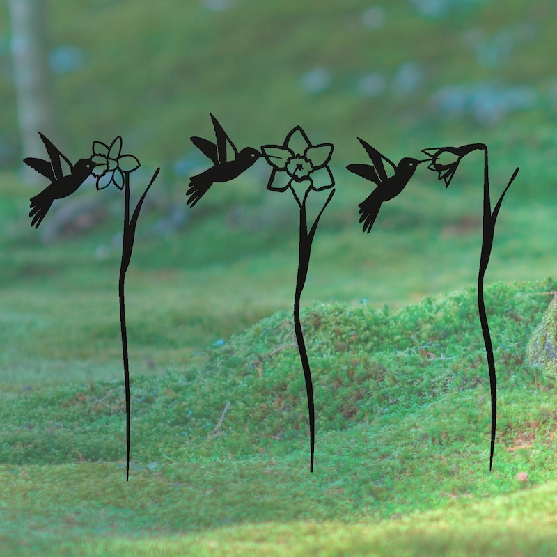 Metal Flower Stakes Dxf - Etsy