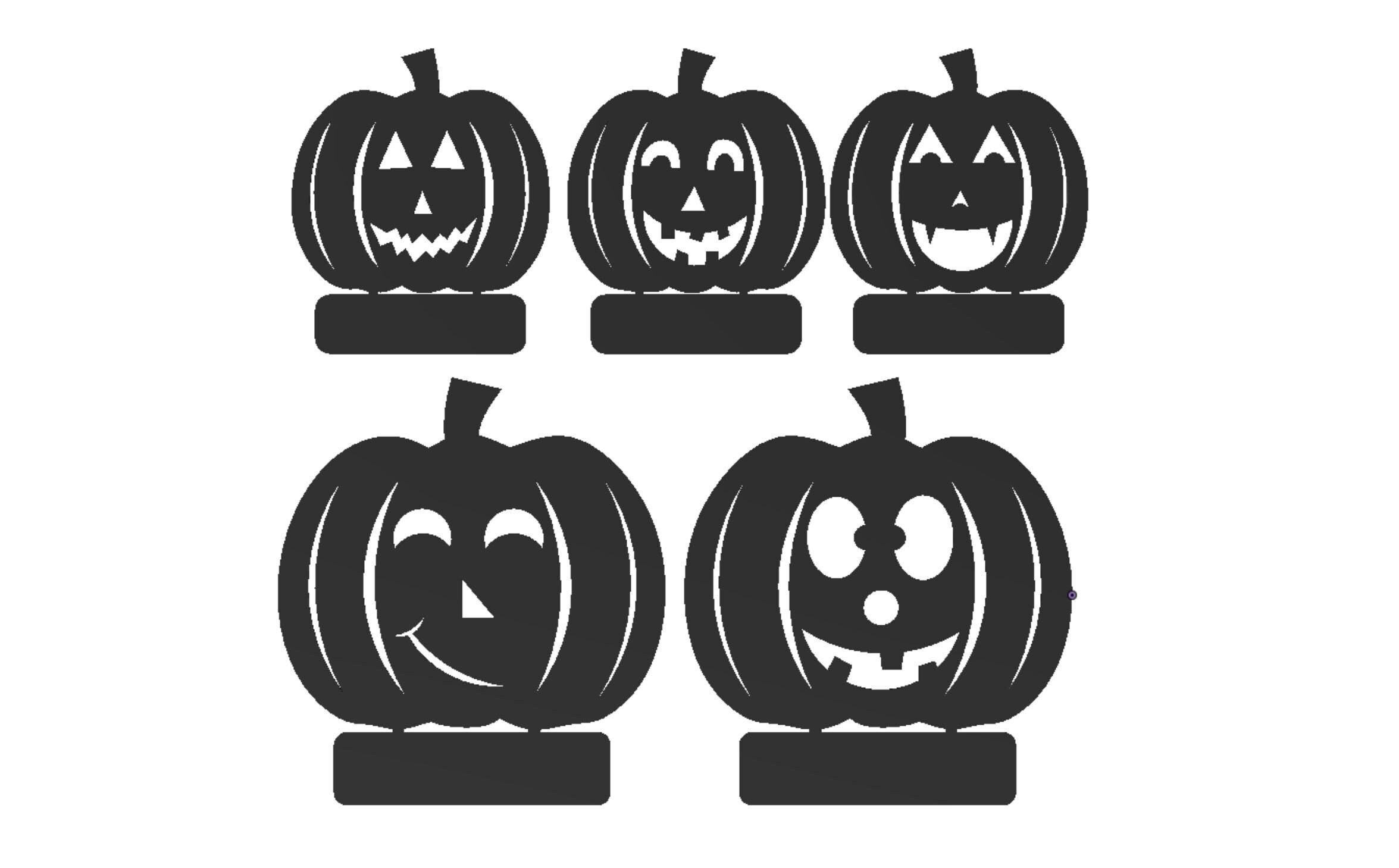 Pumpkin 5 Pack Standing DIY .DXF Files / Fall Pumpkins / Halloween ...