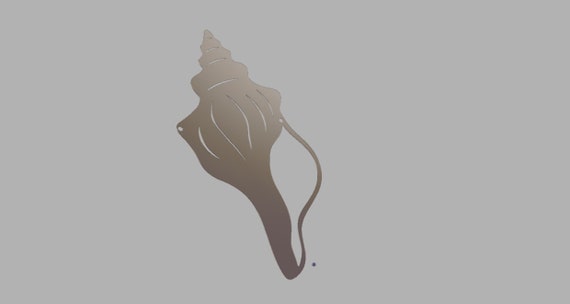 Conch Shell .DXF and .SVG File // Fence Art // Wall Art // - Etsy