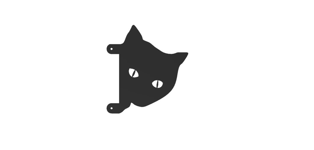 Buy Staring Cat With Mount .DXF and .SVG File / Metal Cat / Halloween ...