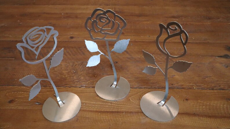 Metal Rose Set .DXF File: Laser Cut Steel Rose Designs (digital ...