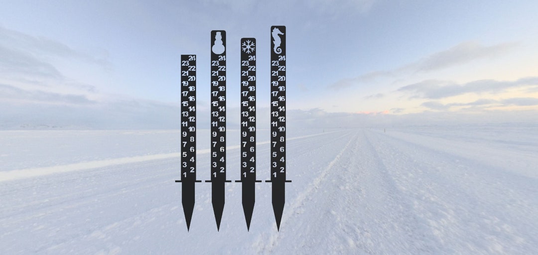 Metal Snow Gauge .DXF File / Metal Snow Ruler / Snow Level / Metal Snow ...