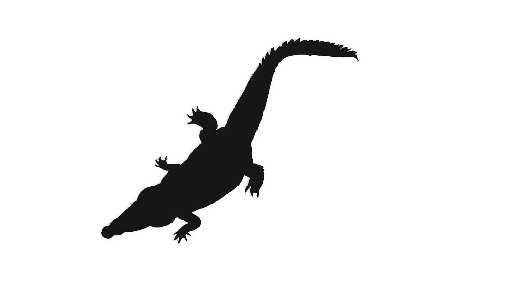 Alligator DXF SVG STEP Top Down View Files / Digital Files / Plasma ...