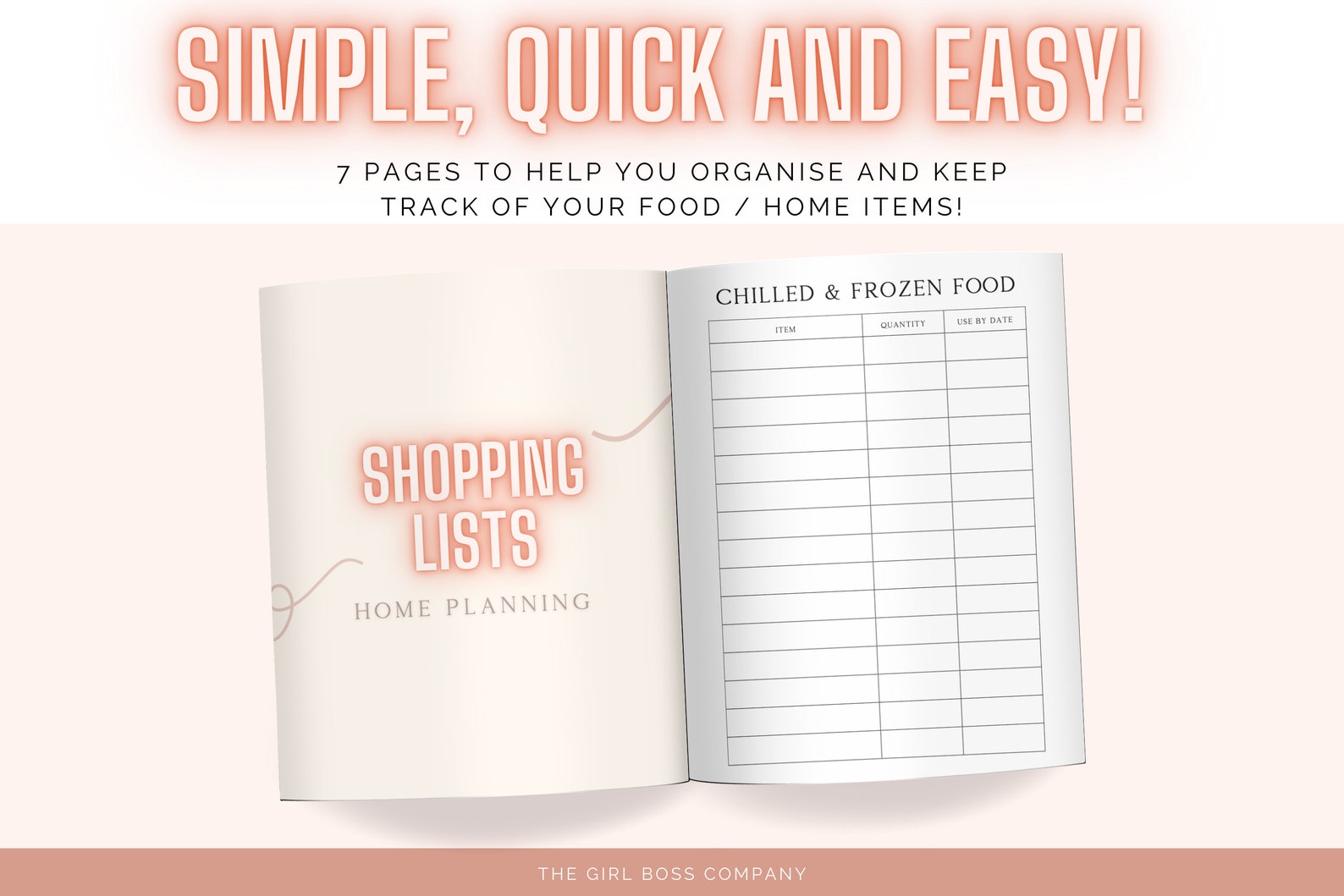 Shopping Lists Charts Printable // Home Tracker / Home House Journal ...