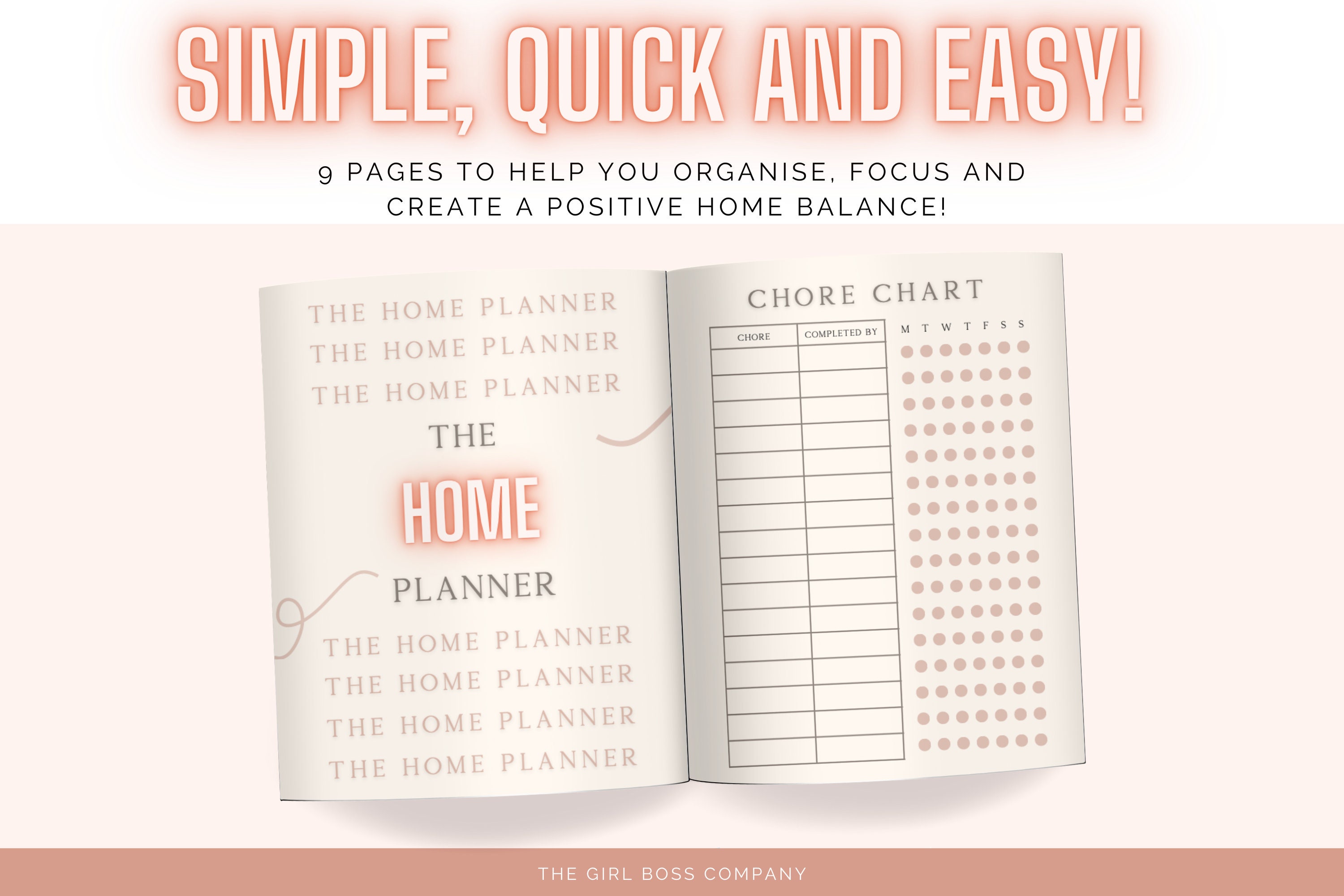 The Home Planner Printable // Chores Tracker / Home House Journal ...