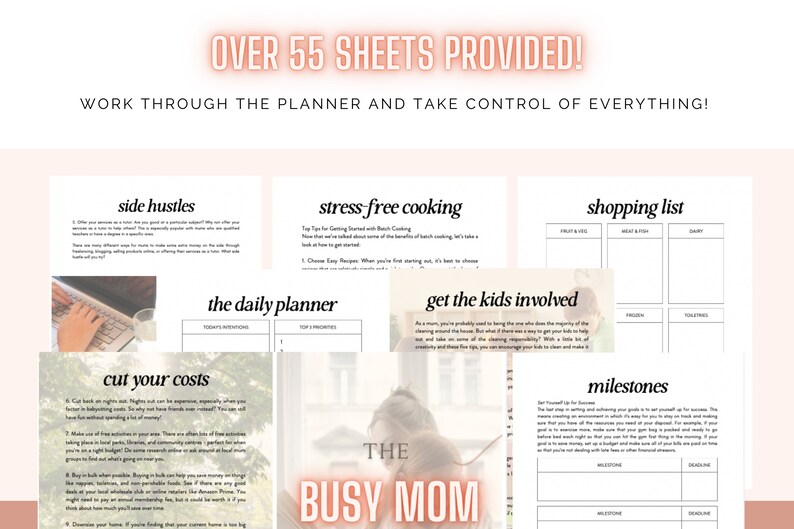 The Busy Mom Planner Printable // Digital Moms Planner / Daily Mom Home ...