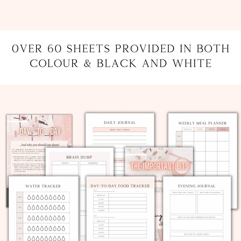 The Wellbeing Planner Printable // Habit Tracker / Mood Wellbeing ...