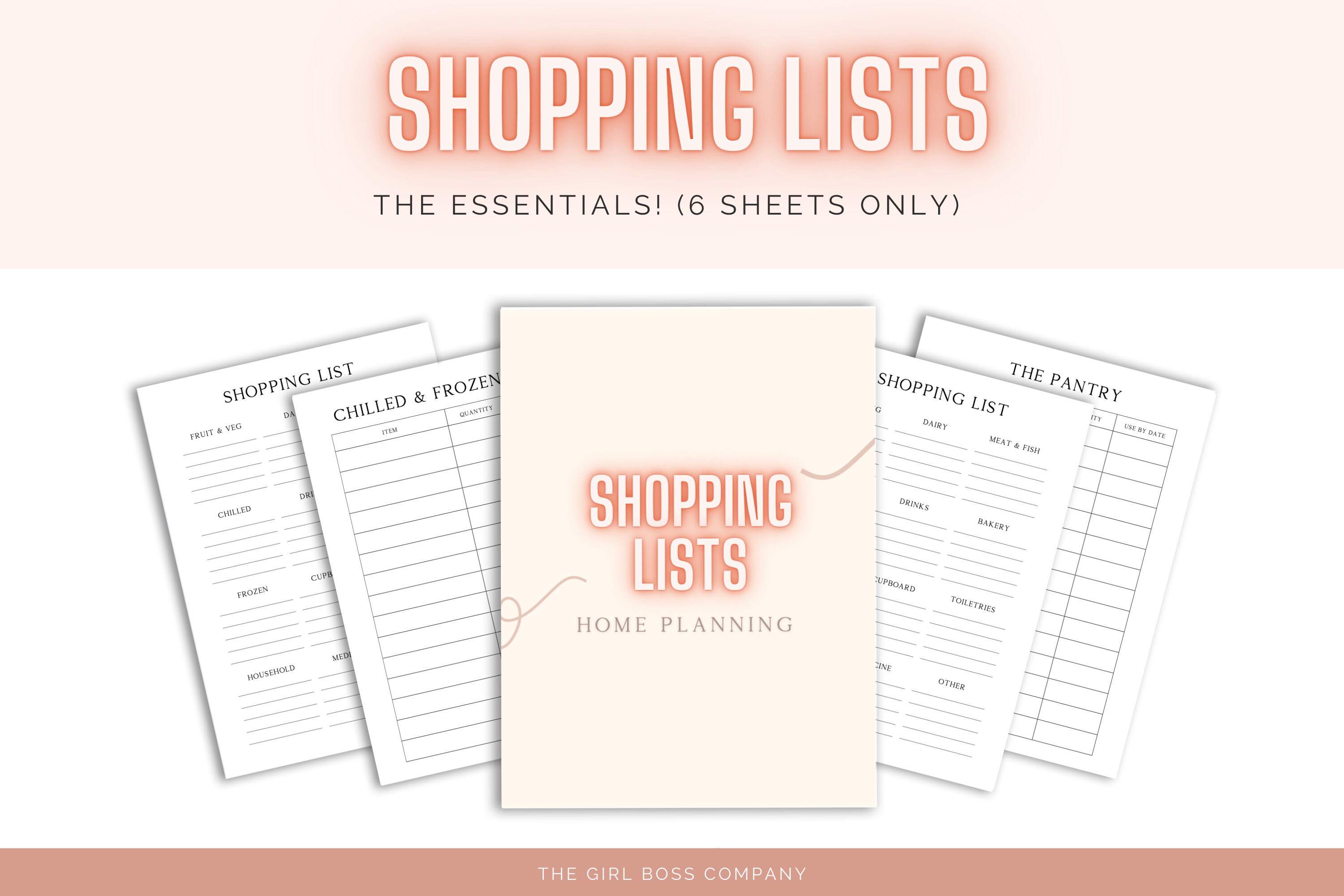 Shopping Lists Charts Printable // Home Tracker / Home House Journal ...