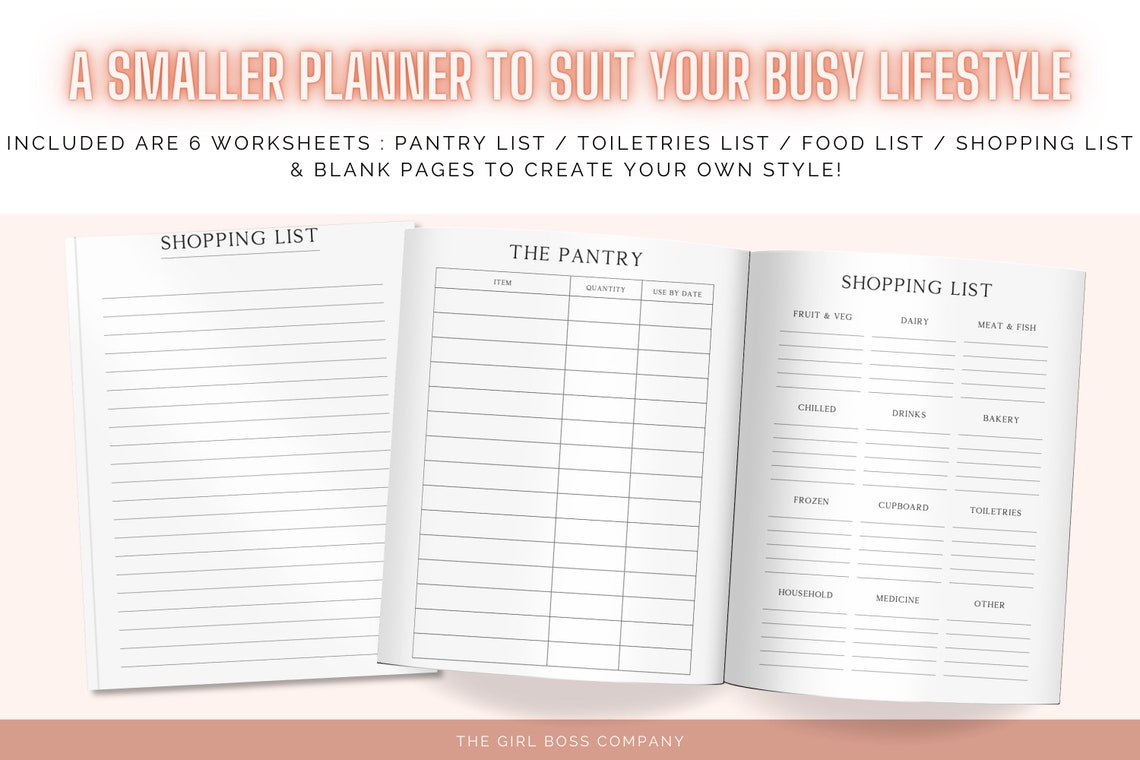 Shopping Lists Charts Printable // Home Tracker / Home House Journal ...