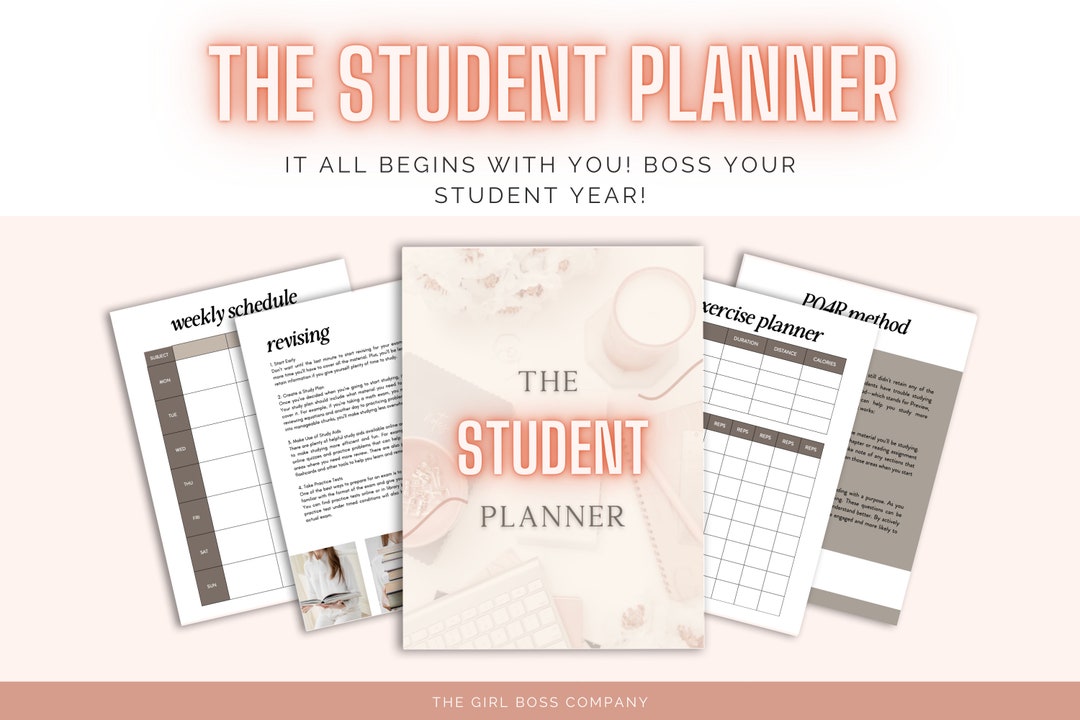 The Student Planner Printable // Habit Tracker / Wellbeing Journal ...
