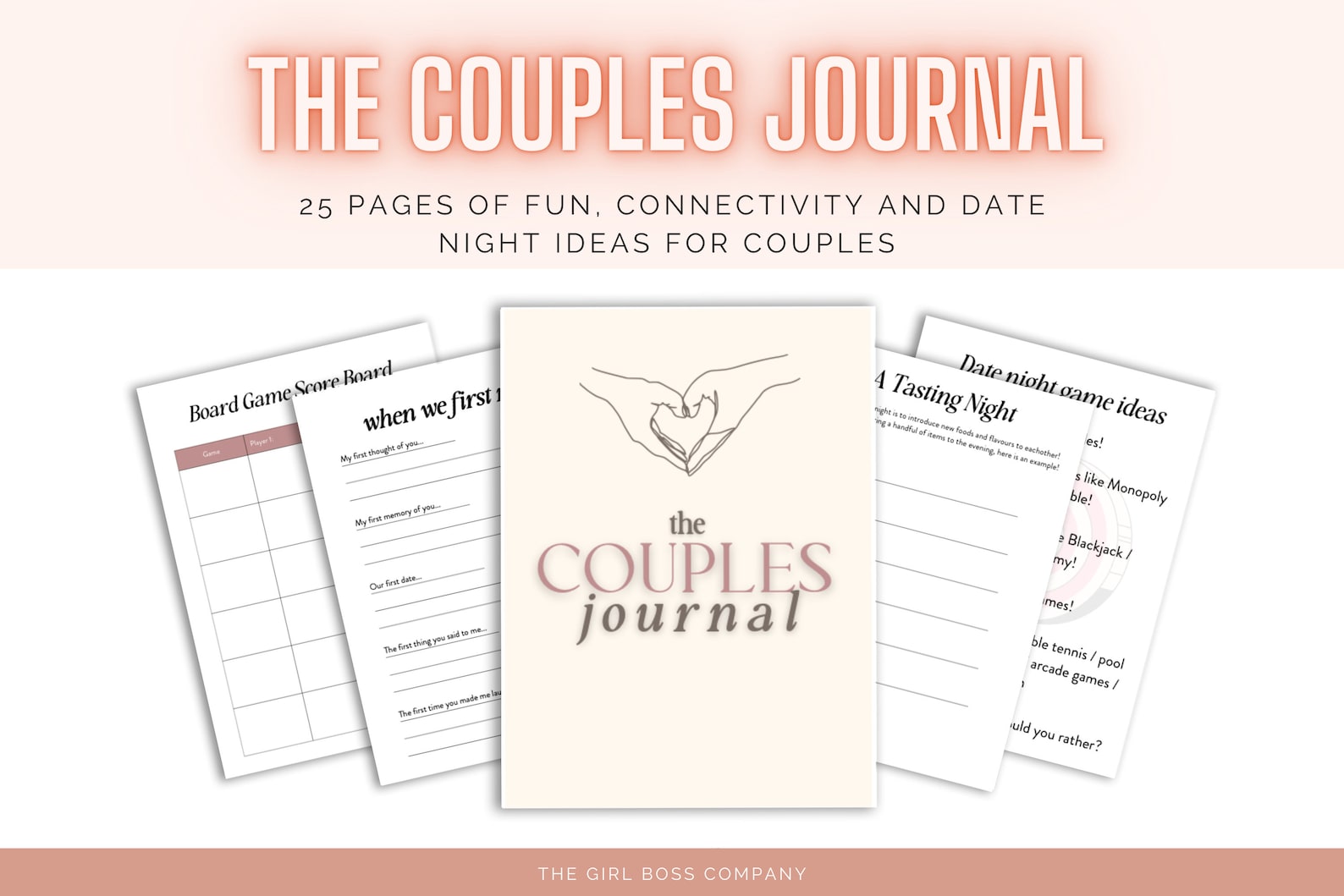 The Couples Journal Printable // Relationship Goals Planner / Couple ...